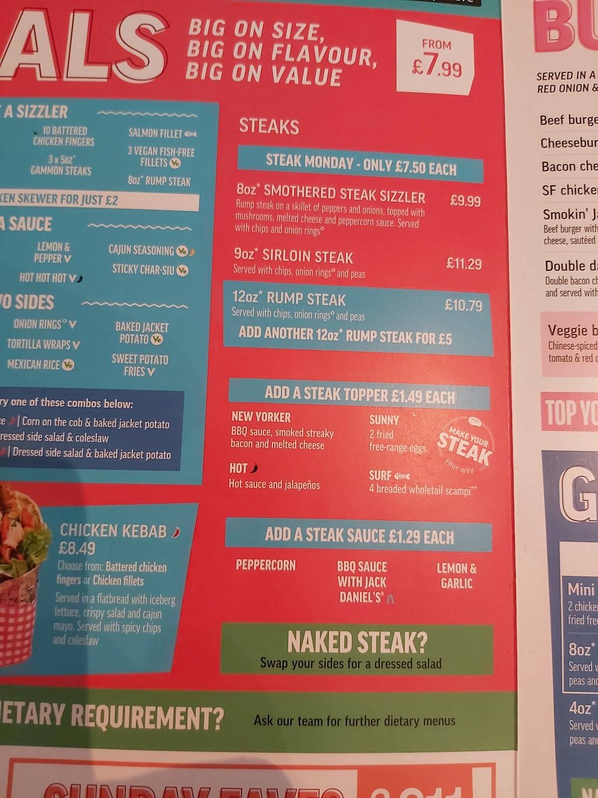 Menu at Wellow pub & bar, Cleethorpes