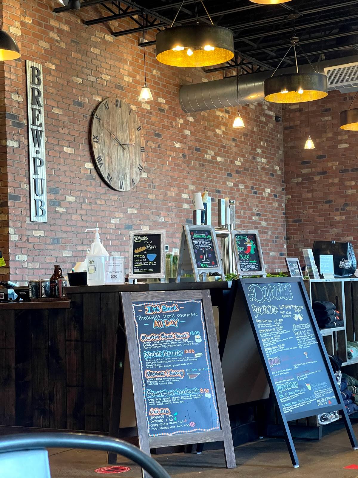 Menu at Werner Beef & Brew restaurant, Tillamook