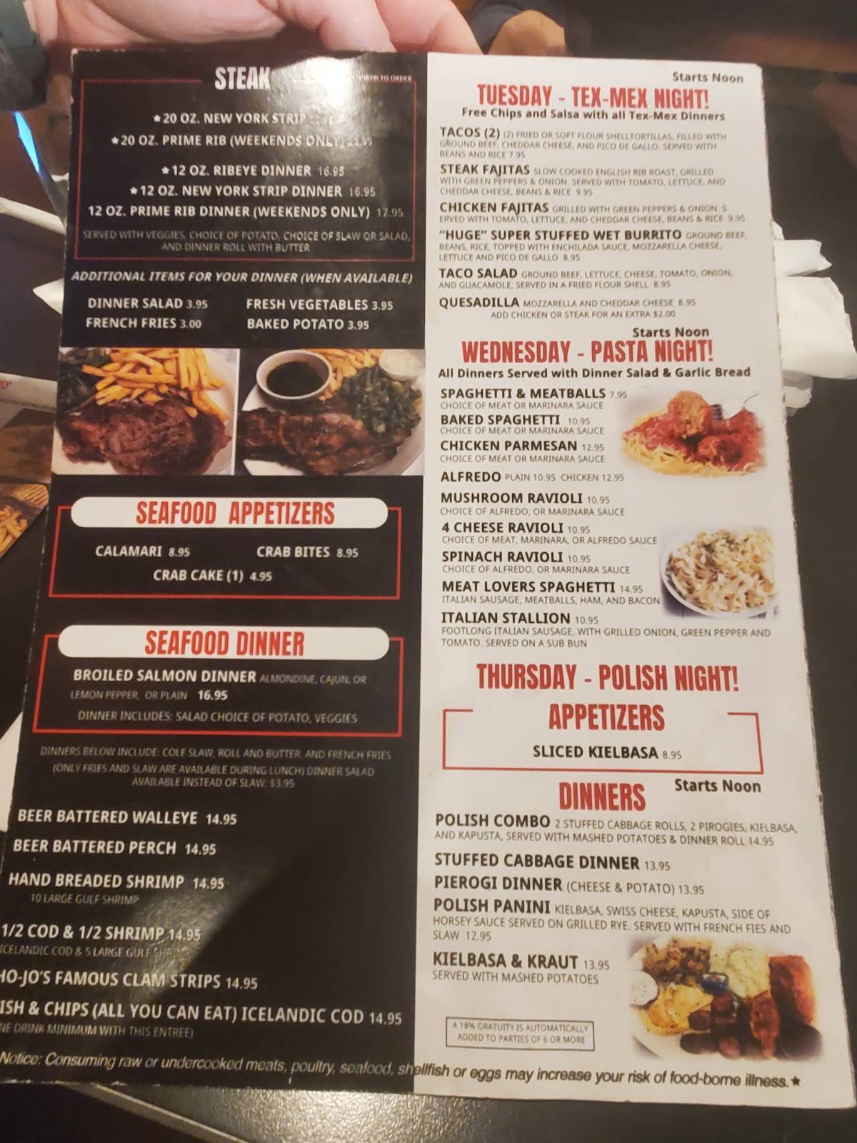 Menu at Wheat & Rye Steak House pub & bar, Allen Park, Allen Rd