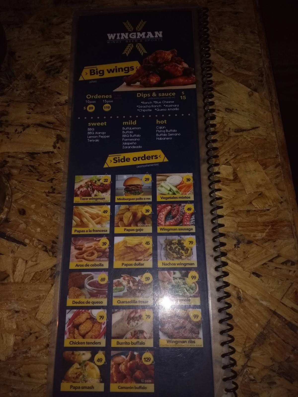 Carta del pub y bar Wingman Adolf Horn, San Pedro Tlaquepaque, Av ...