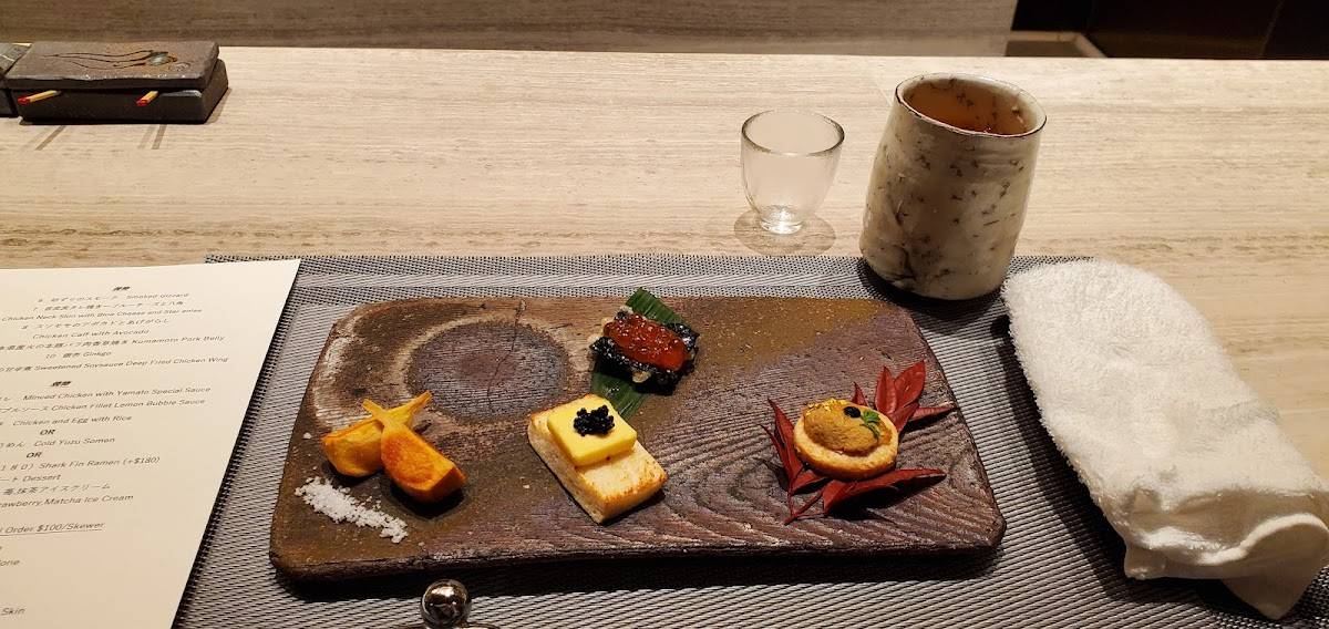 Menu at Yakitori Yamato restaurant, Hong Kong