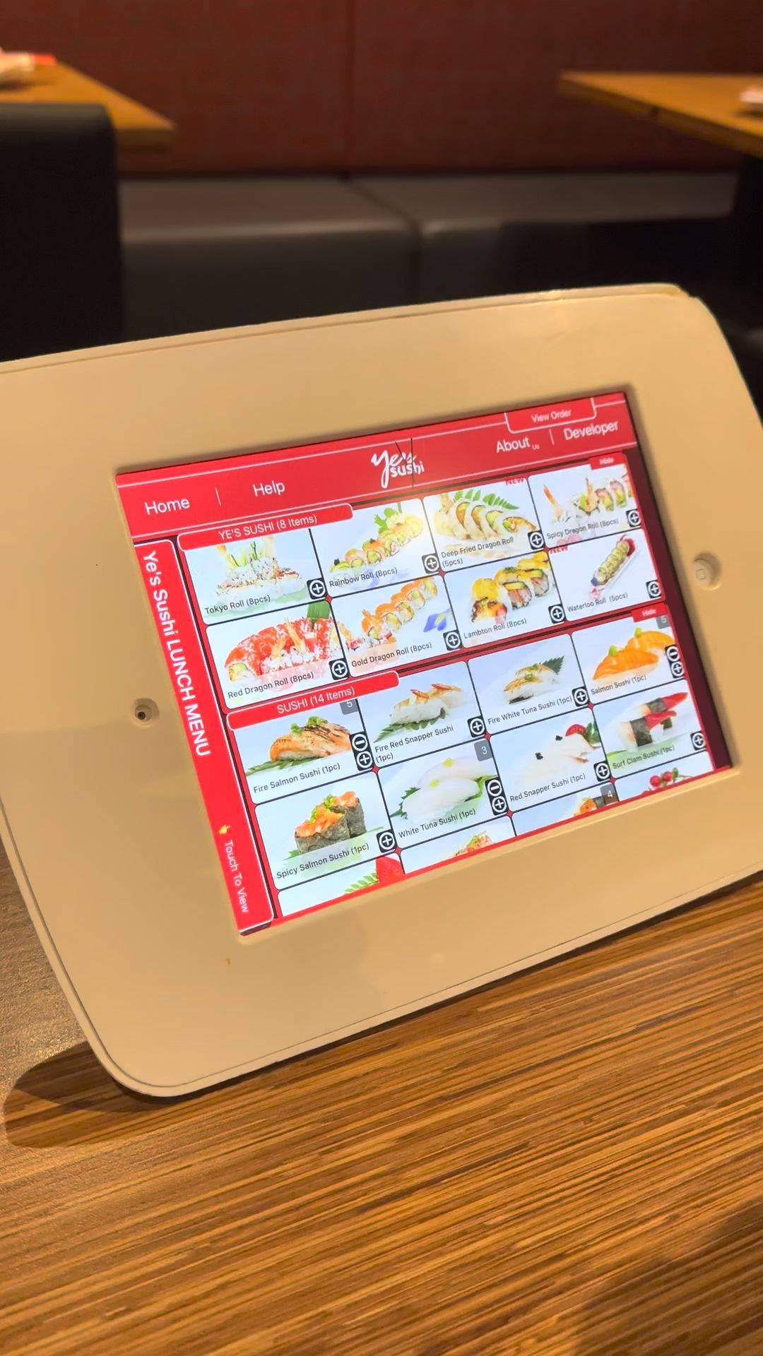 Menu at Ye's Sushi Waterloo restaurant, Waterloo