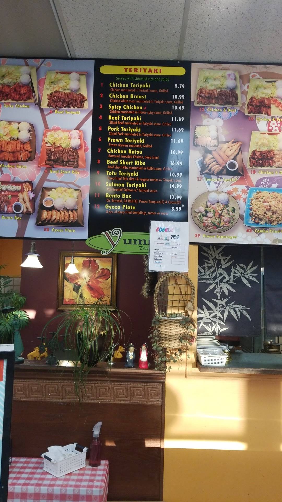 Menu at Yummy Teriyaki restaurant, Bothell