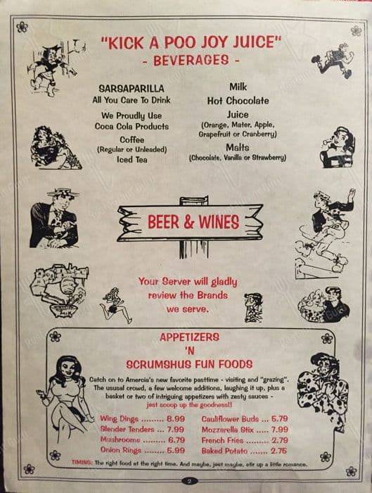 Menu at The Dogpatch Restaurant, Munising