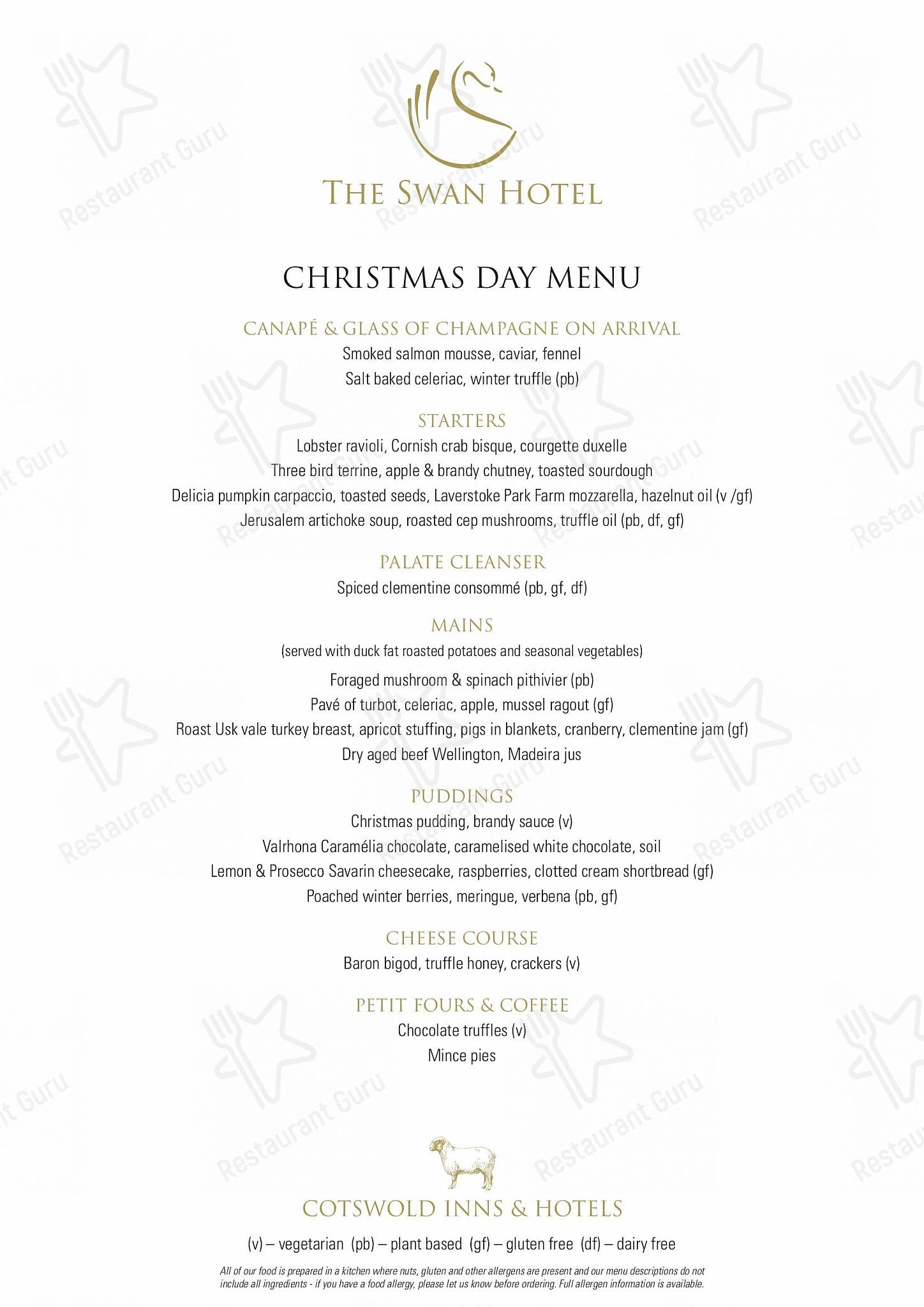 Menu at The Gallery Restaurant, Bibury