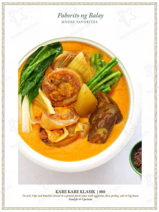 Menu at Balay Dako restaurant, Tagaytay, Tagaytay - Nasugbu Hwy