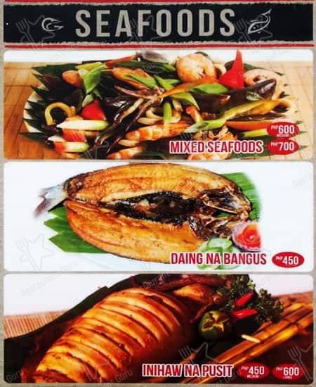 Menu at Diner's Bulalo Restaurant, Tagaytay, West 4120