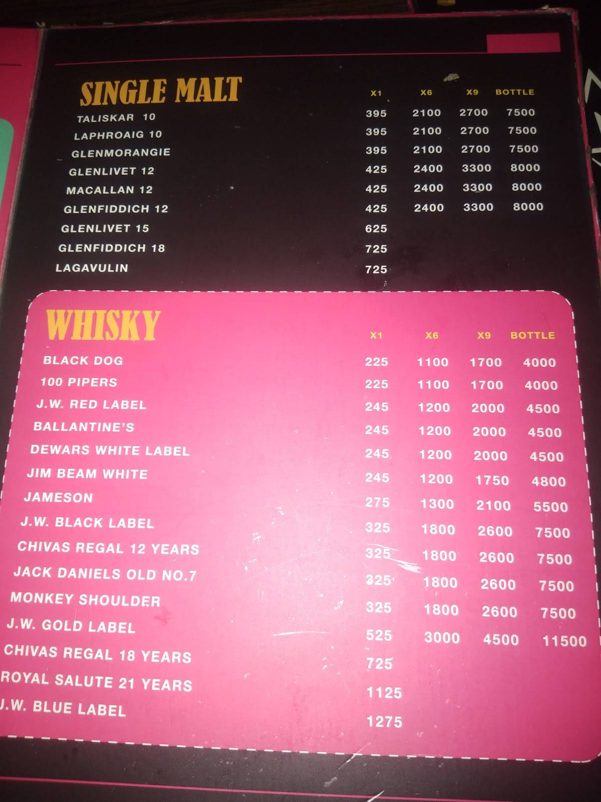 Menu at 21 Shots- Bar Terrace Disco, Gurugram