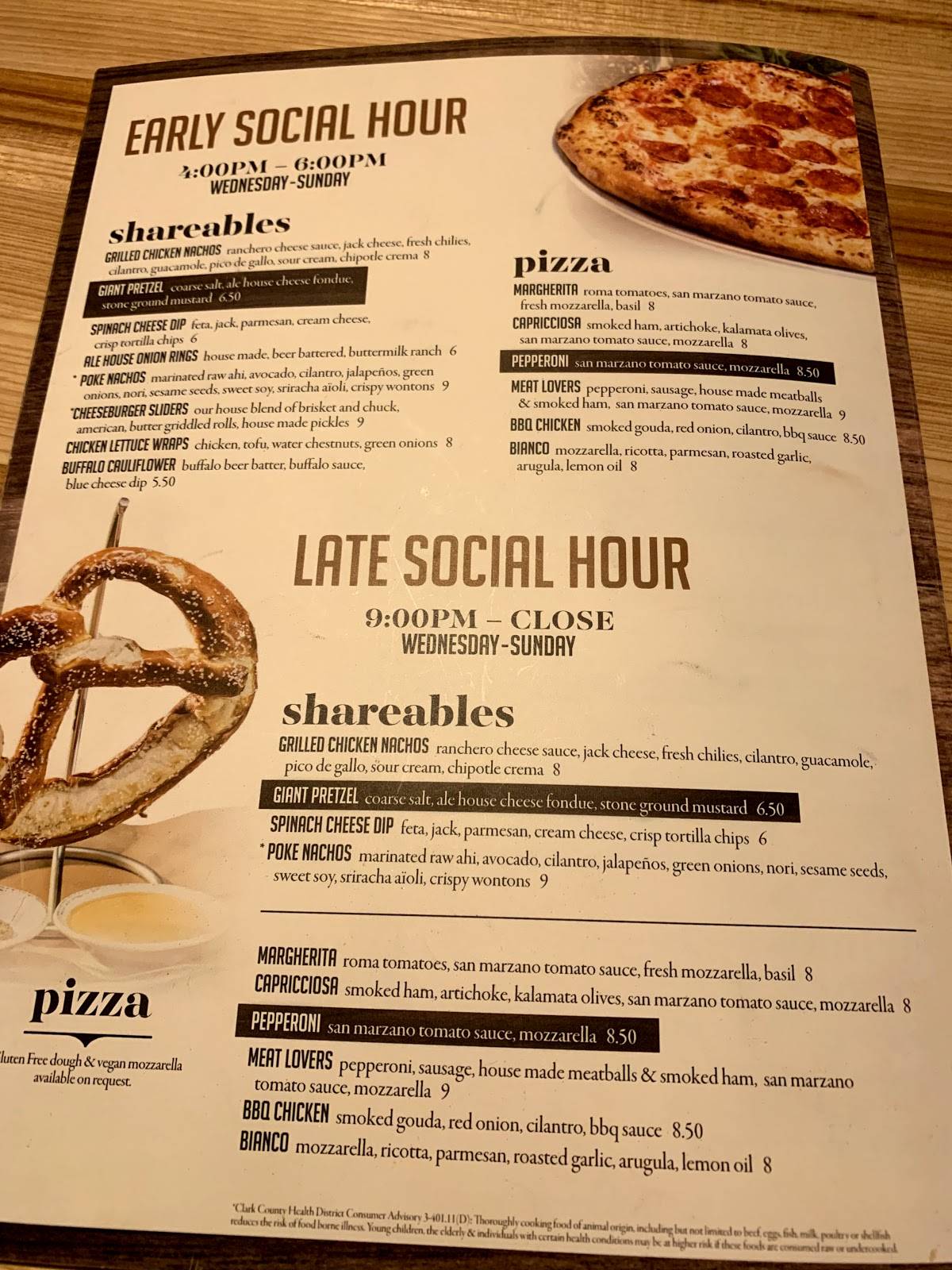 Menu at 90 NINETY Bar + Grill, Las Vegas