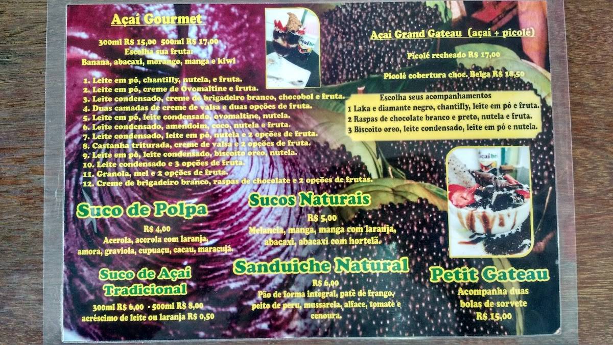 Menu em Açaí Brasil pub & Bar, Belo Horizonte, Av. Gen. Olímpio Mourão ...