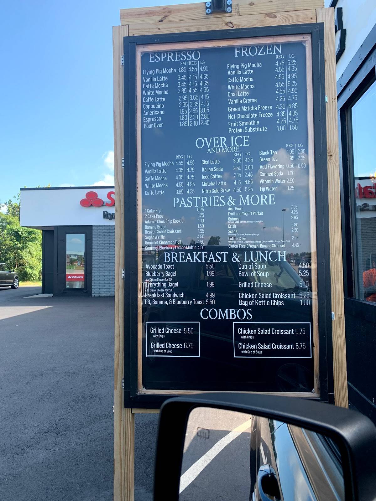 Menu at Adams Flying Pig restaurant, Wheelersburg
