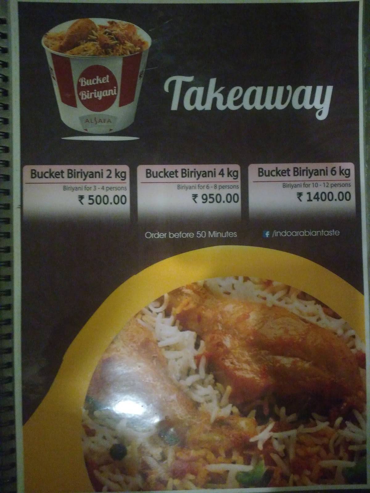 Menu at Al Safa Indo arabian taste, Nagercoil