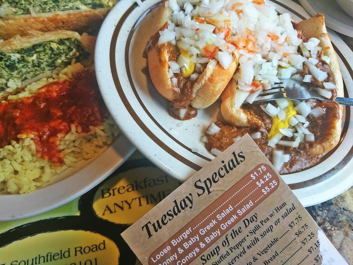 Menu at Tim's Coney Island Restaurant, Allen Park