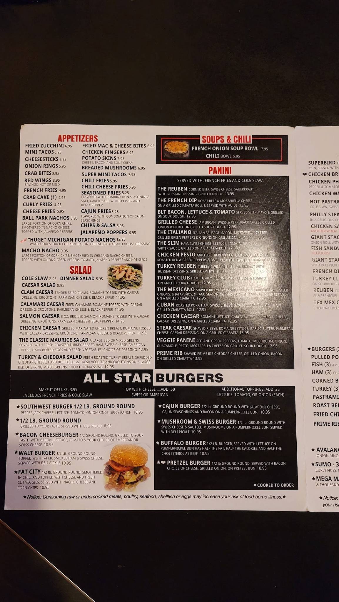 Menu at Wheat & Rye Steak House pub & bar, Allen Park, Allen Rd