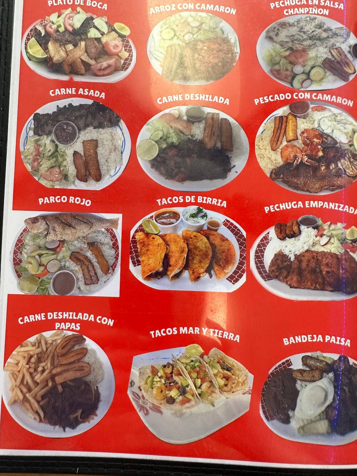 Menu at Amanecer Salvadoreño Restaurant, Toronto, Islington Ave