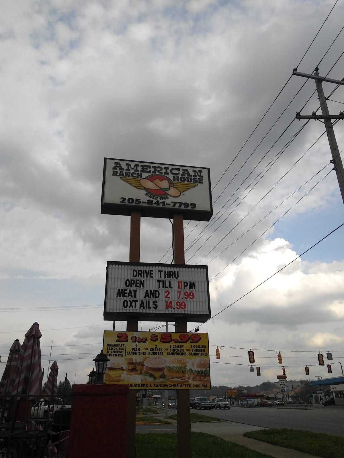 Menu at American Ranch House restaurant, Tarrant, Pinson Valley Pkwy
