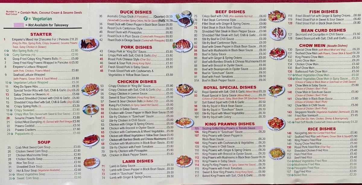 Menu at Royal Kitchen restaurant, Ammanford