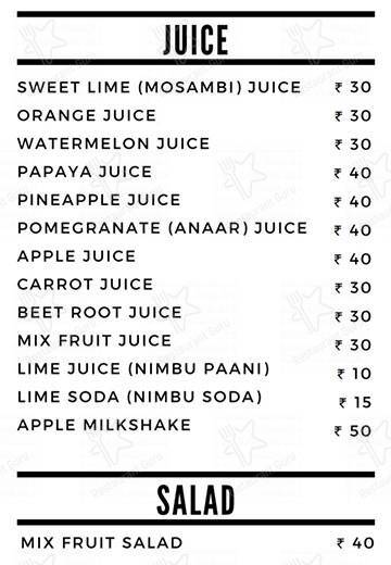 Menu at Apna Adda, The Food Junction, Pune