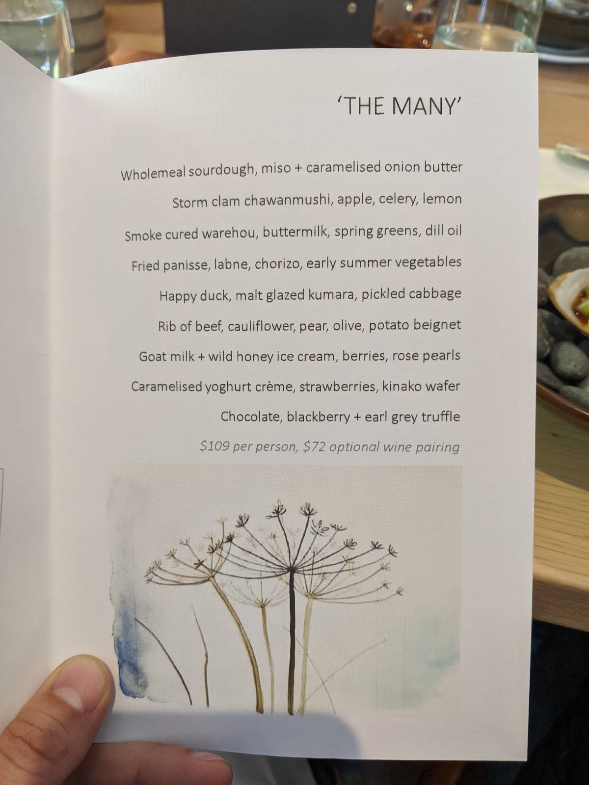 Menu at Arbour Restaurant, Blenheim