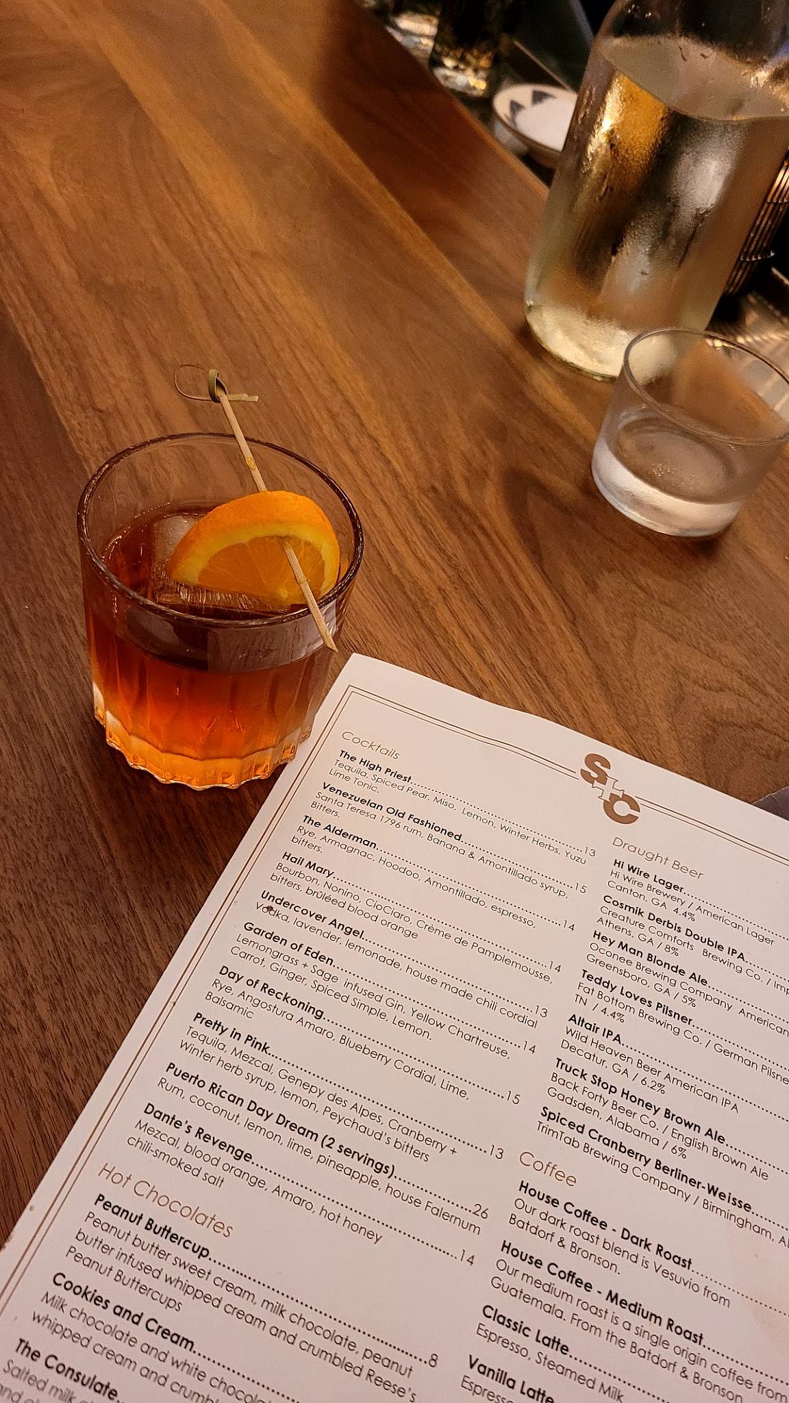 Menu at Saints + Council pub & bar, Atlanta