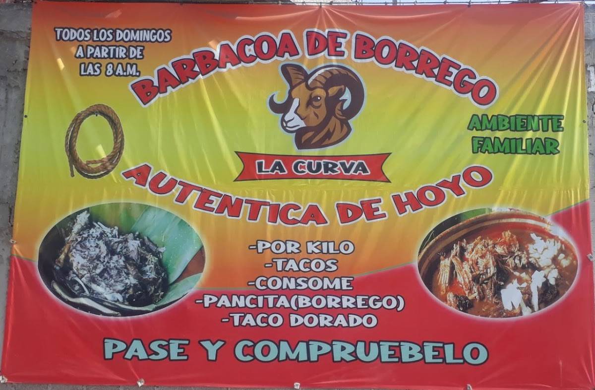 Menu at BARBACOA "LA CURVA", Mexico City