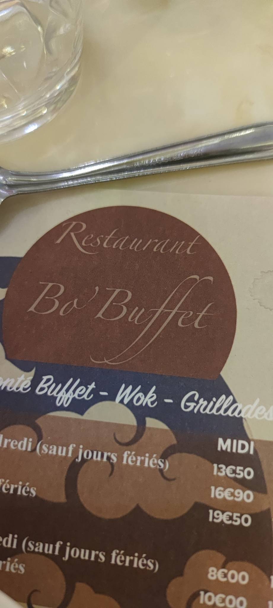 Menu au BO’BUFFET restaurant, Beauvais