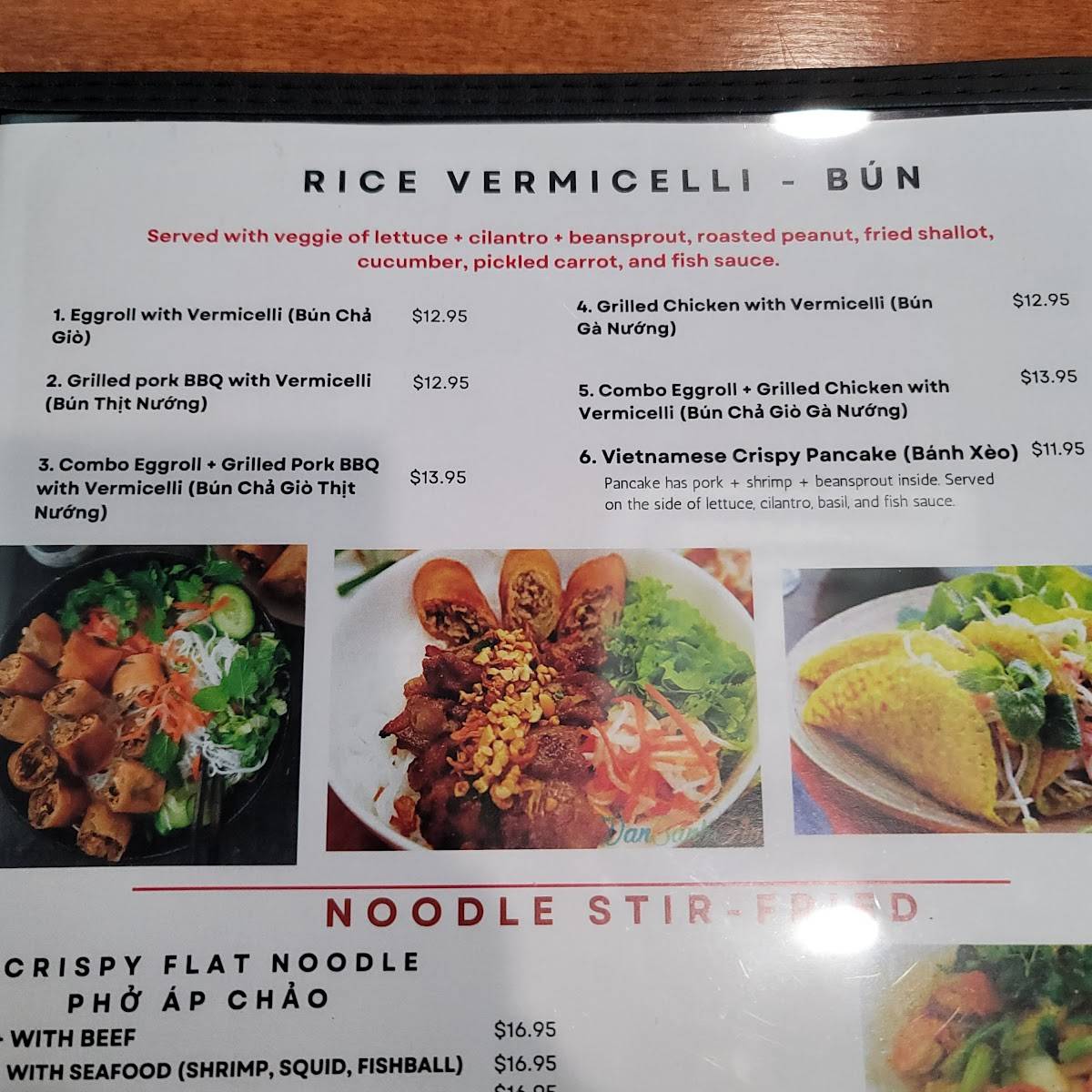 Menu at Banh Mi Dang restaurant, Evans