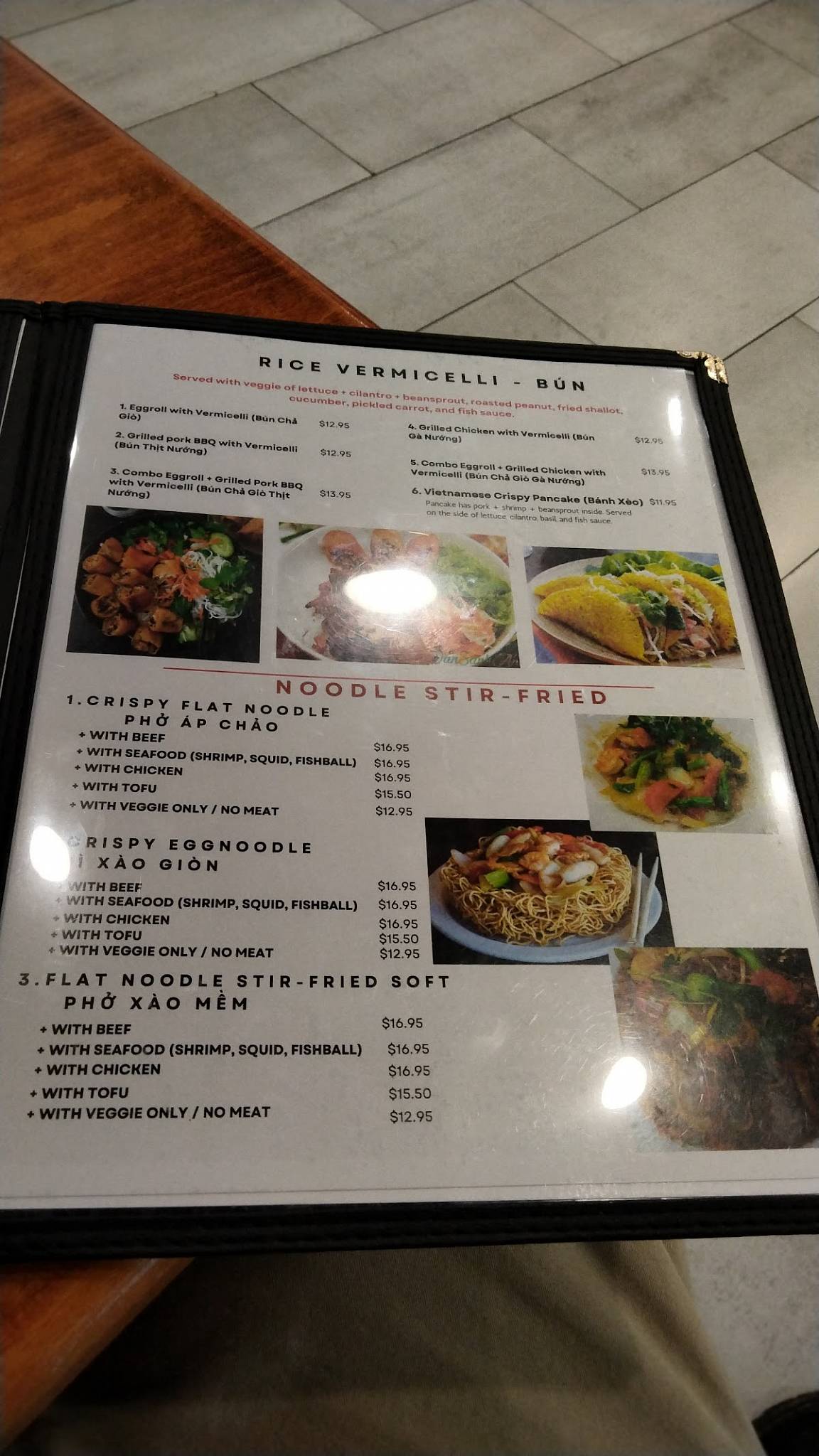 Menu at Banh Mi Dang restaurant, Evans