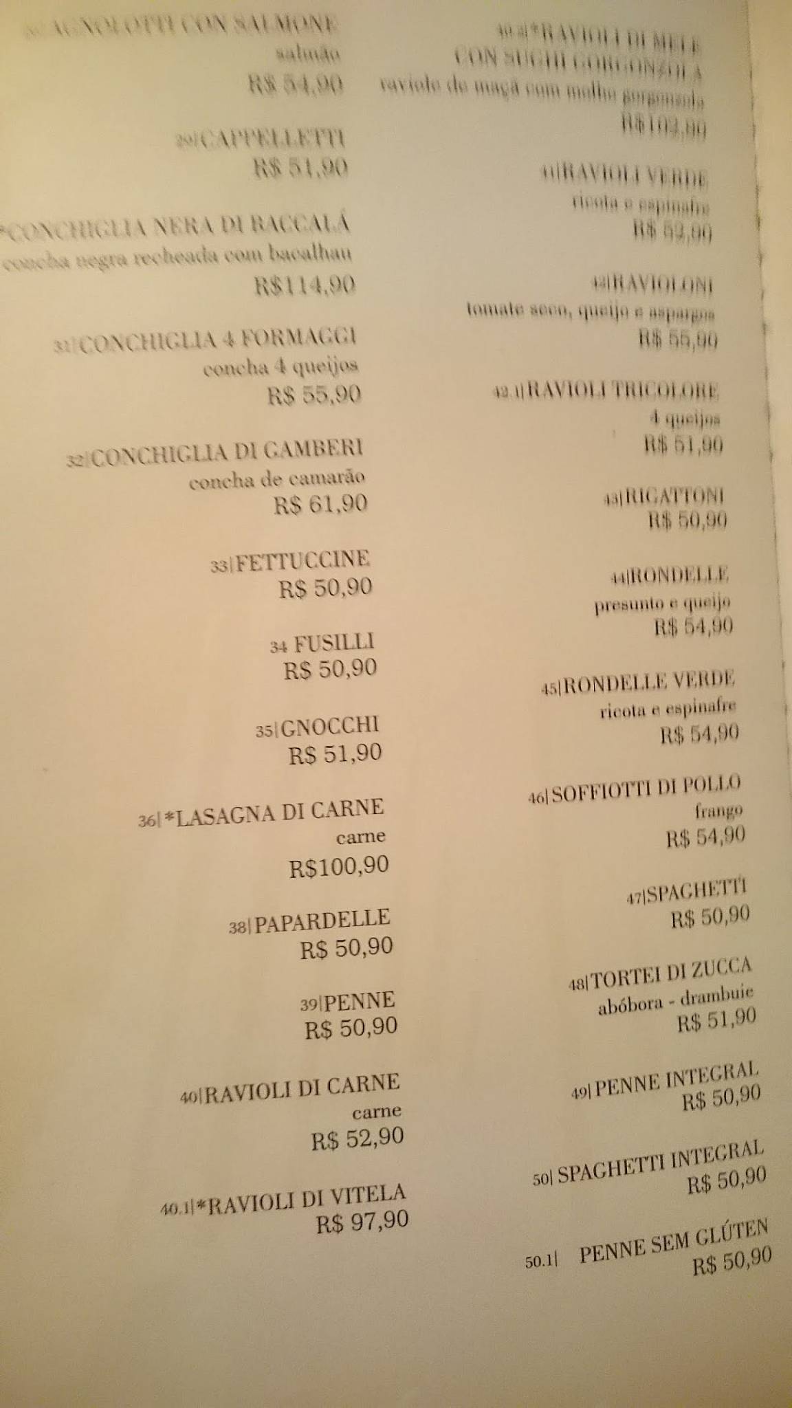 Menu at Barolo Curitiba, Curitiba, Av. Silva Jardim