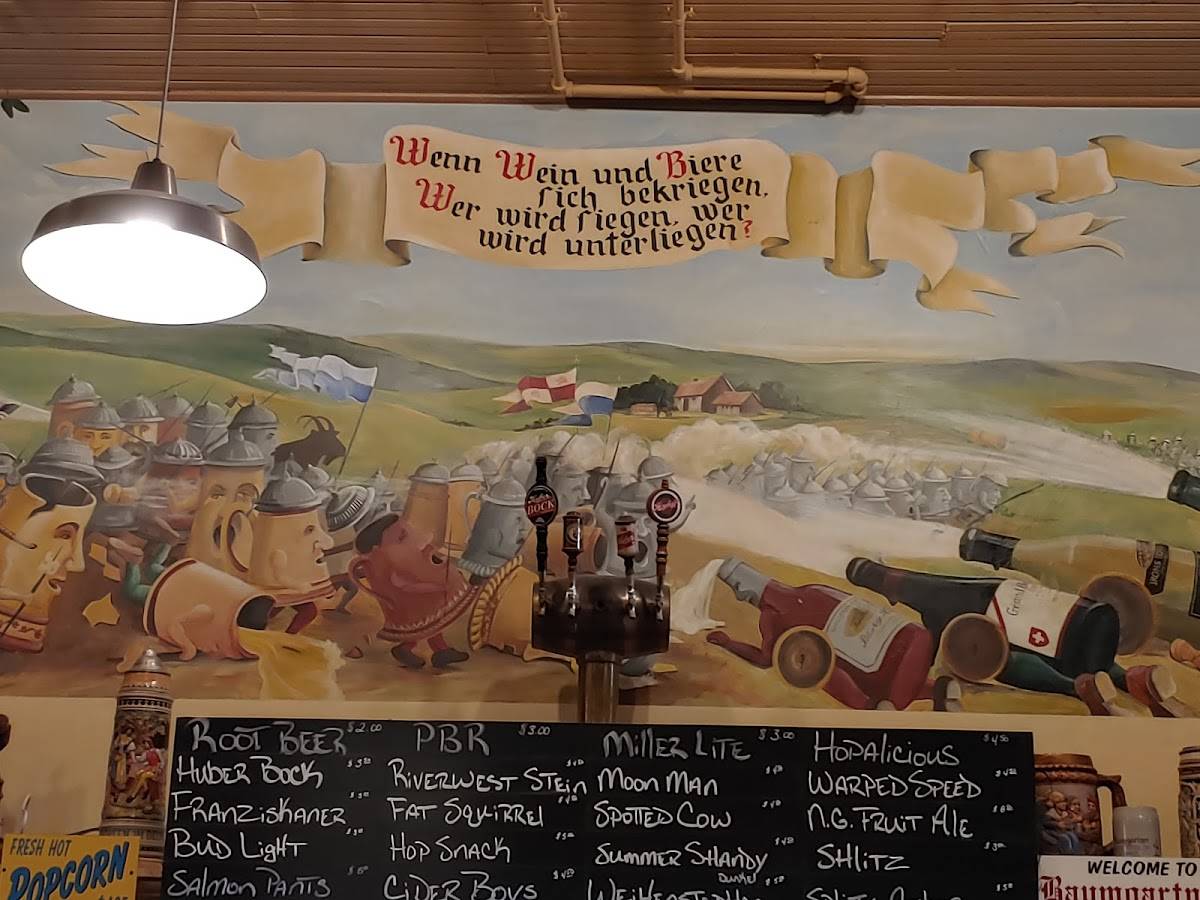 Menu at Baumgartner's Cheese Store & Tavern pub & bar, Monroe
