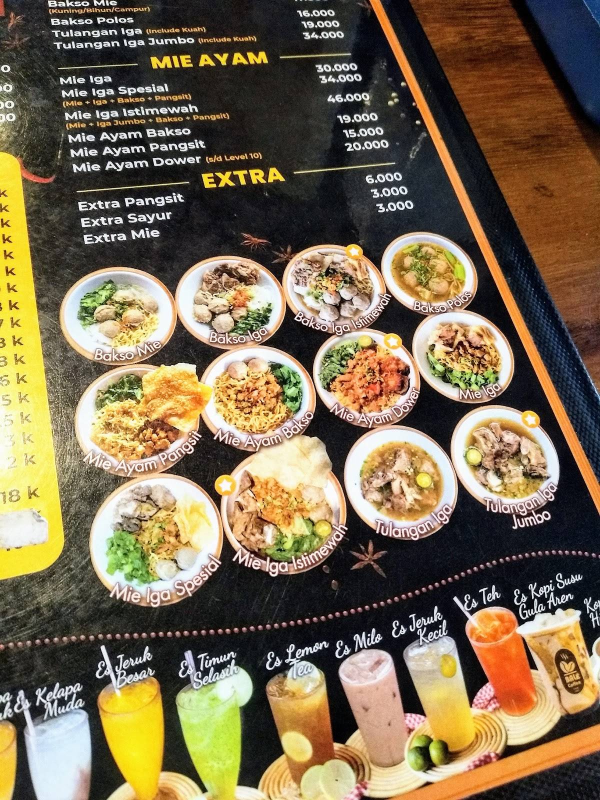 Carta del restaurante Bebek Boedjang Merdeka, Pontianak