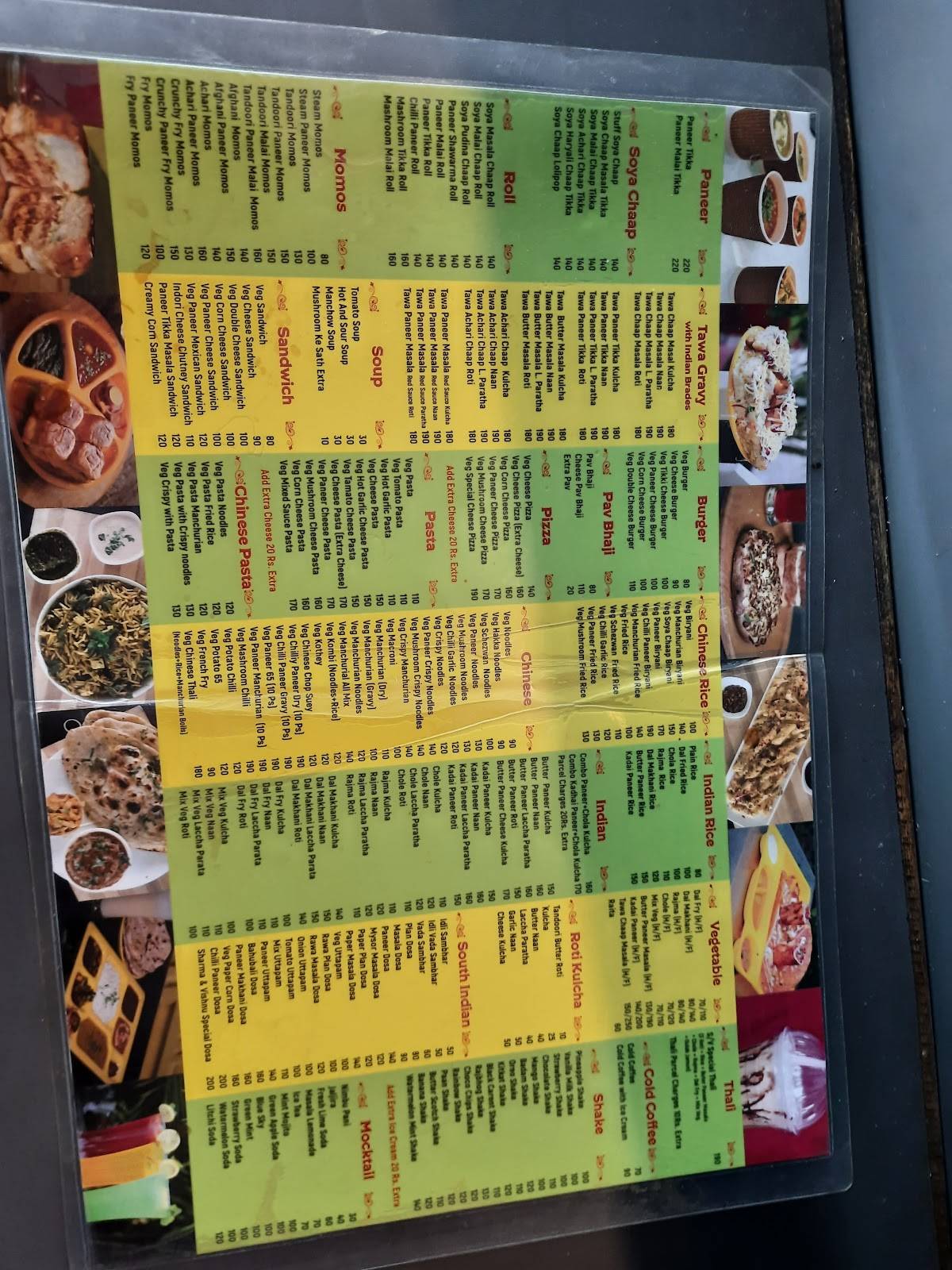 Menu at Sharma Vishnu Fast Food, Bhopal