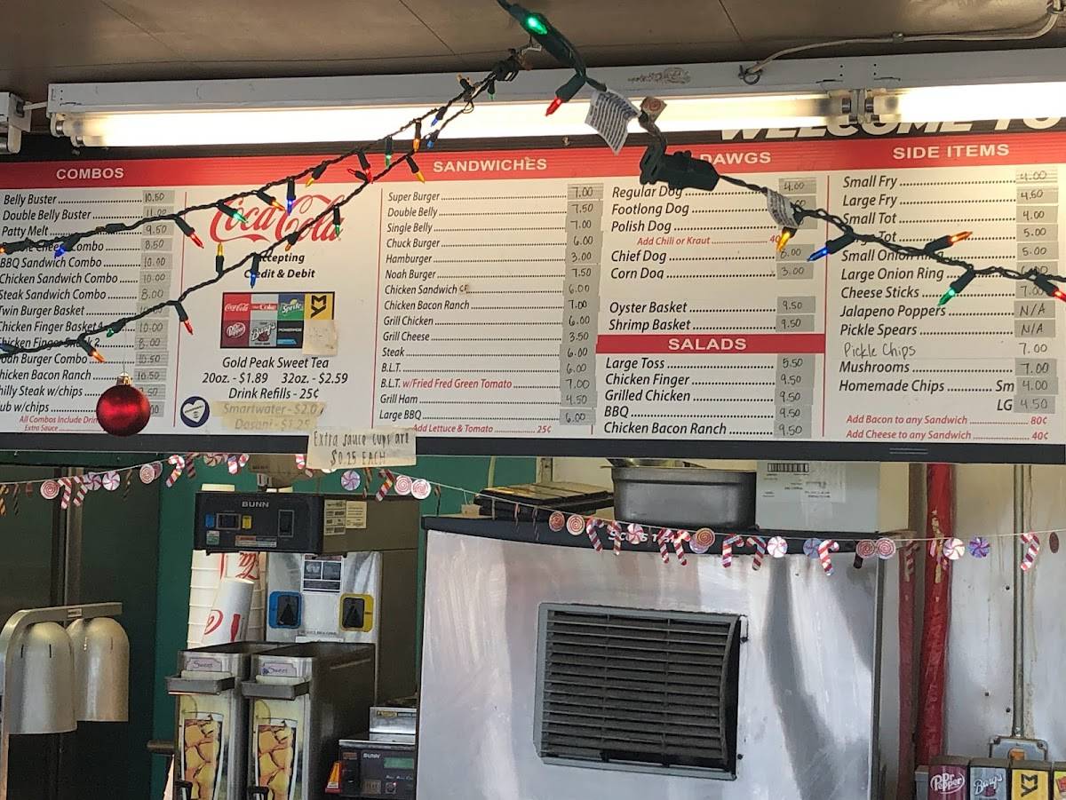 Menu at Big Chief Drive-In fast food, Glencoe