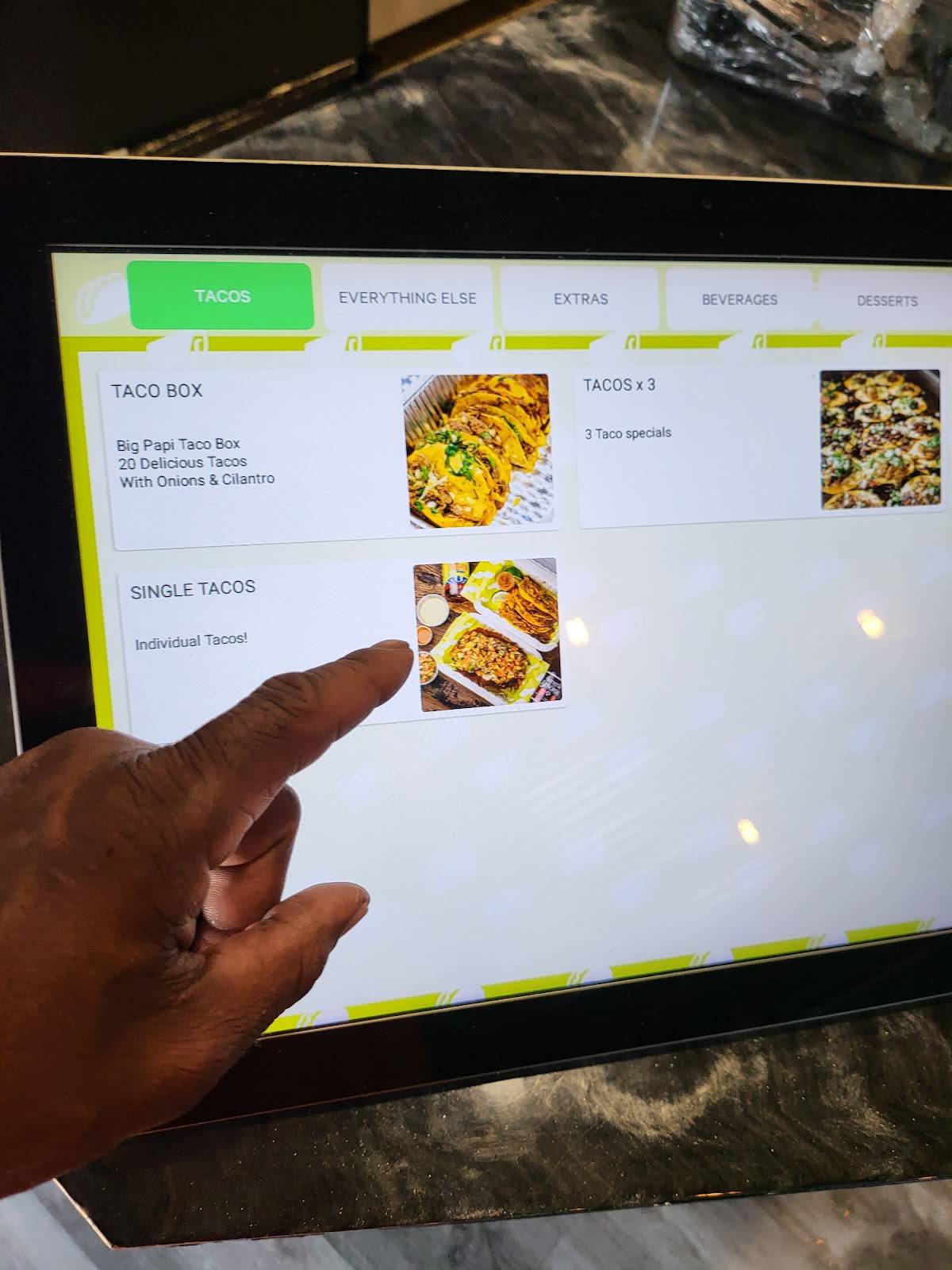 Menu at Big Papi's - Real Good Tacos restaurant, Frederick