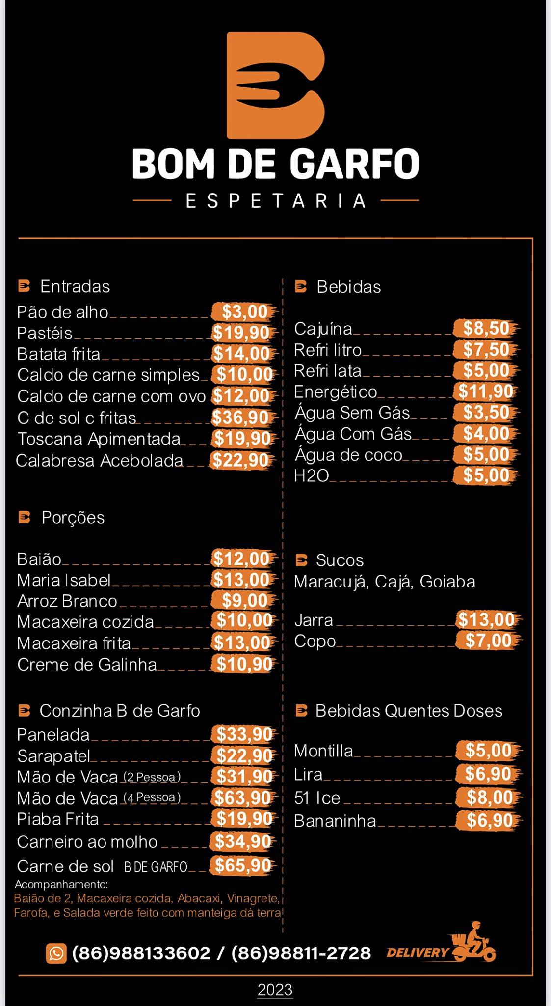 Menu em Bom de Garfo - Espetaria restaurante, Teresina