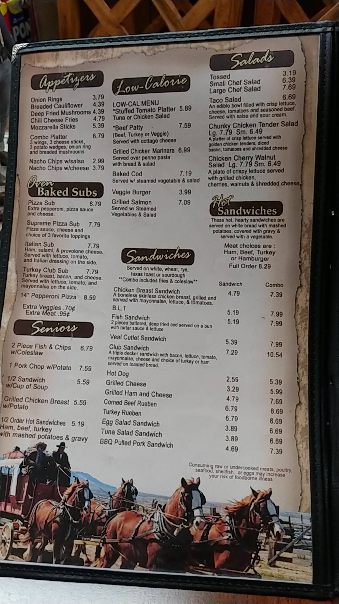 Menu at Bray Road Diner restaurant, Mount Morris Township, N Bray Rd