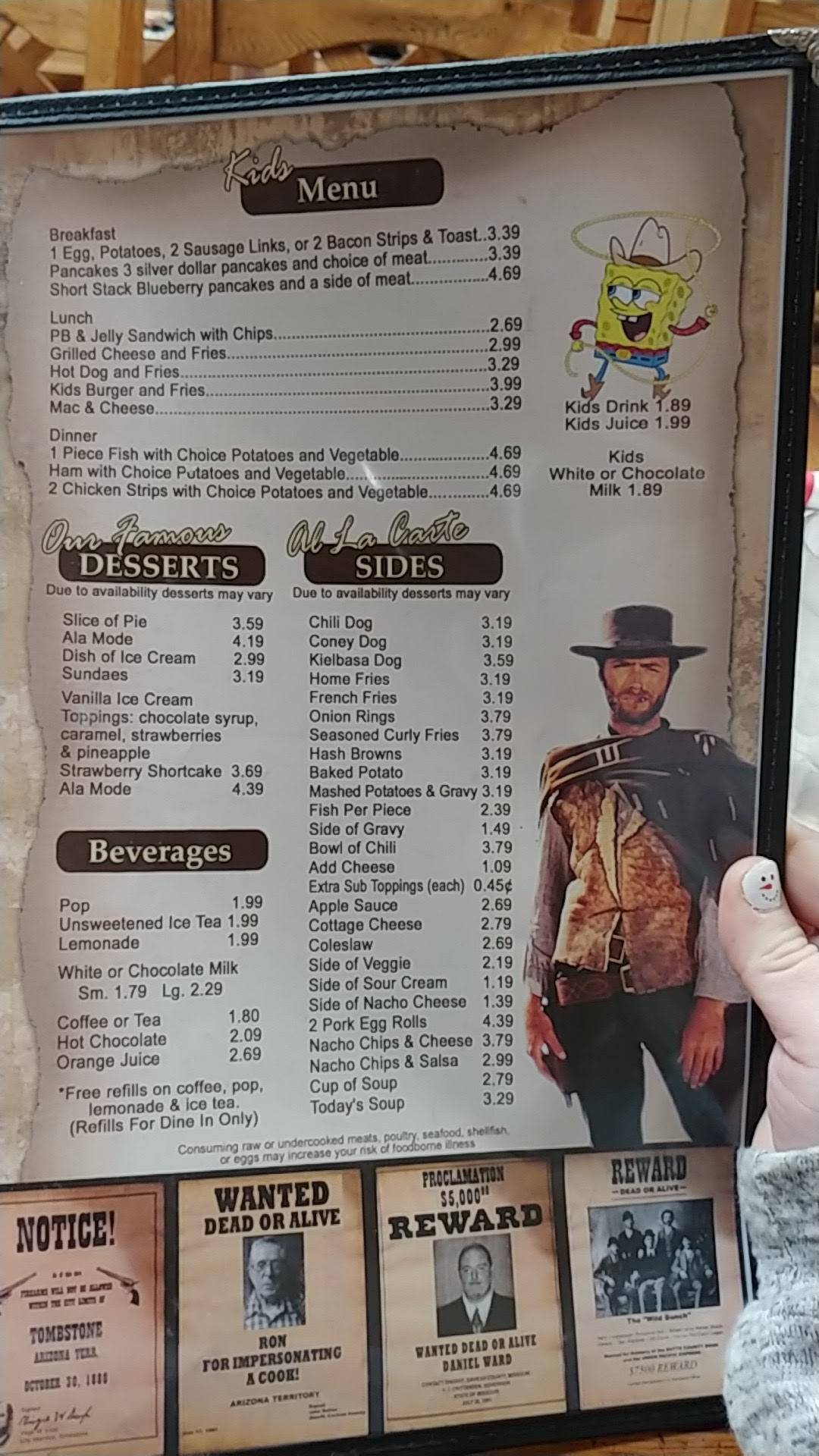 Menu at Bray Road Diner restaurant, Mount Morris Township, N Bray Rd