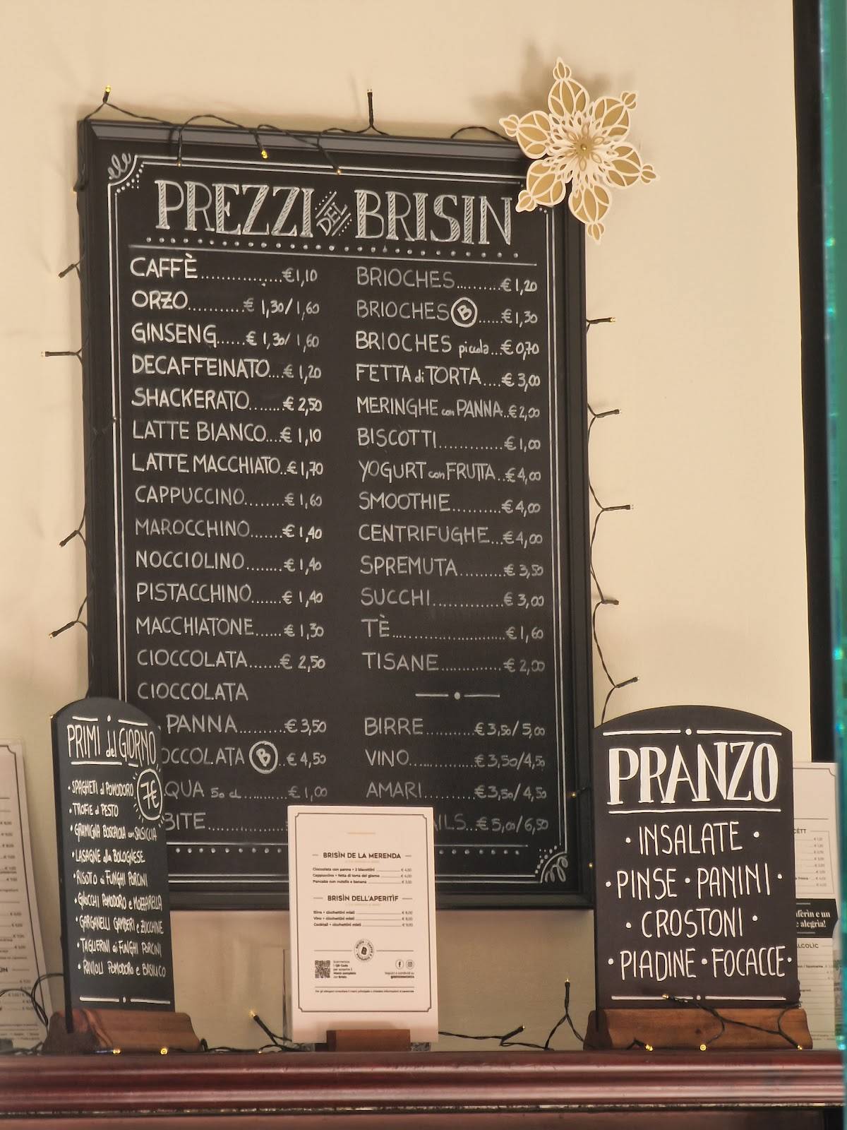 Menu at Brisìn - Caffè e Dispensa pub & bar, Monza