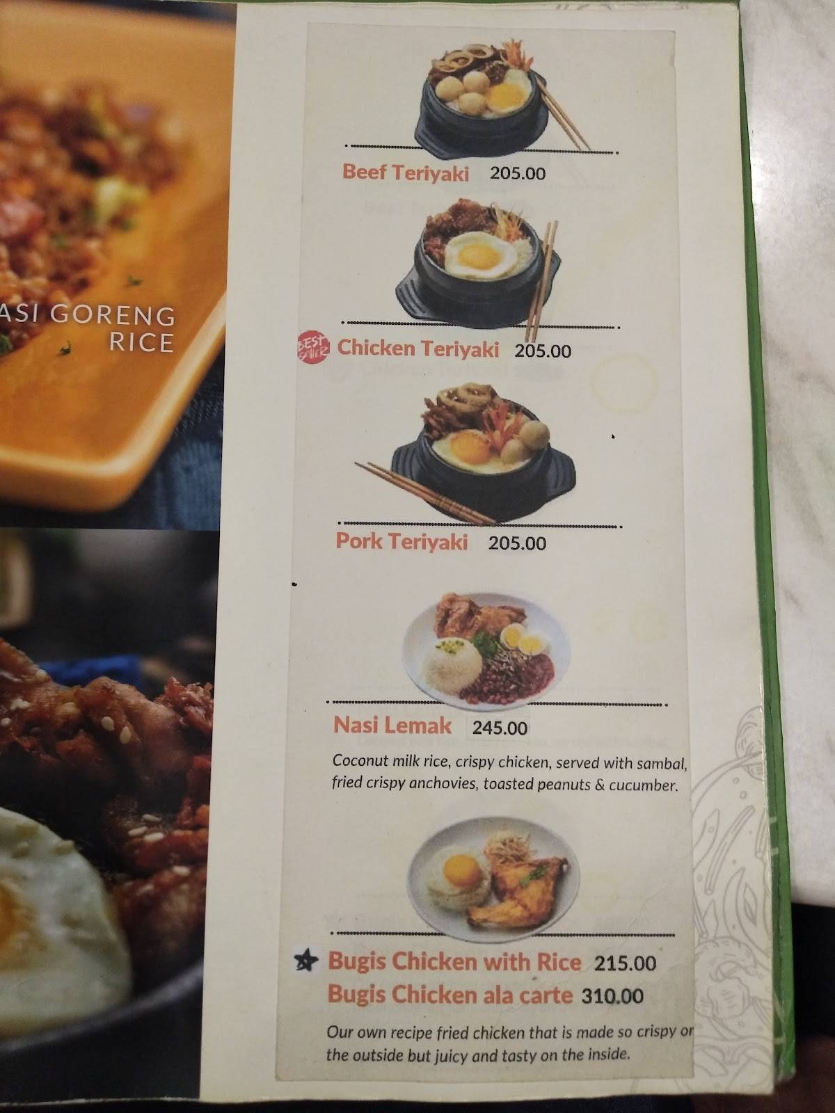 Menu at Bugis Singapore Street Food restaurant, Quezon City, 78 Nicanor ...