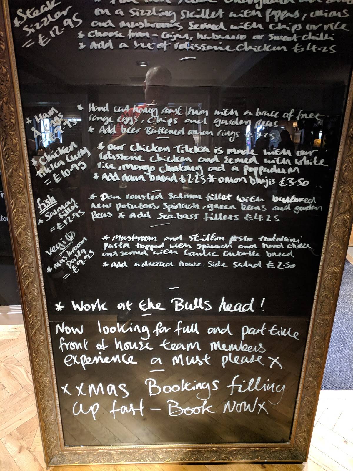 Menu at Bulls Head pub & bar, Broxbourne, High Rd Turnford