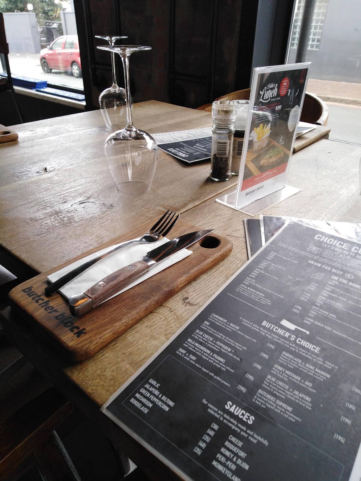 Menu at Butcher Block Florida Road BBQ, Durban, 140 Florida Rd
