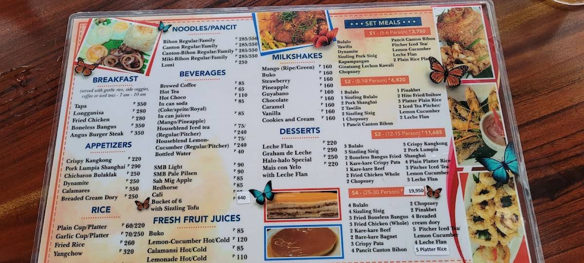 Menu at Cabezera - Ridge View Restaurant, Tagaytay