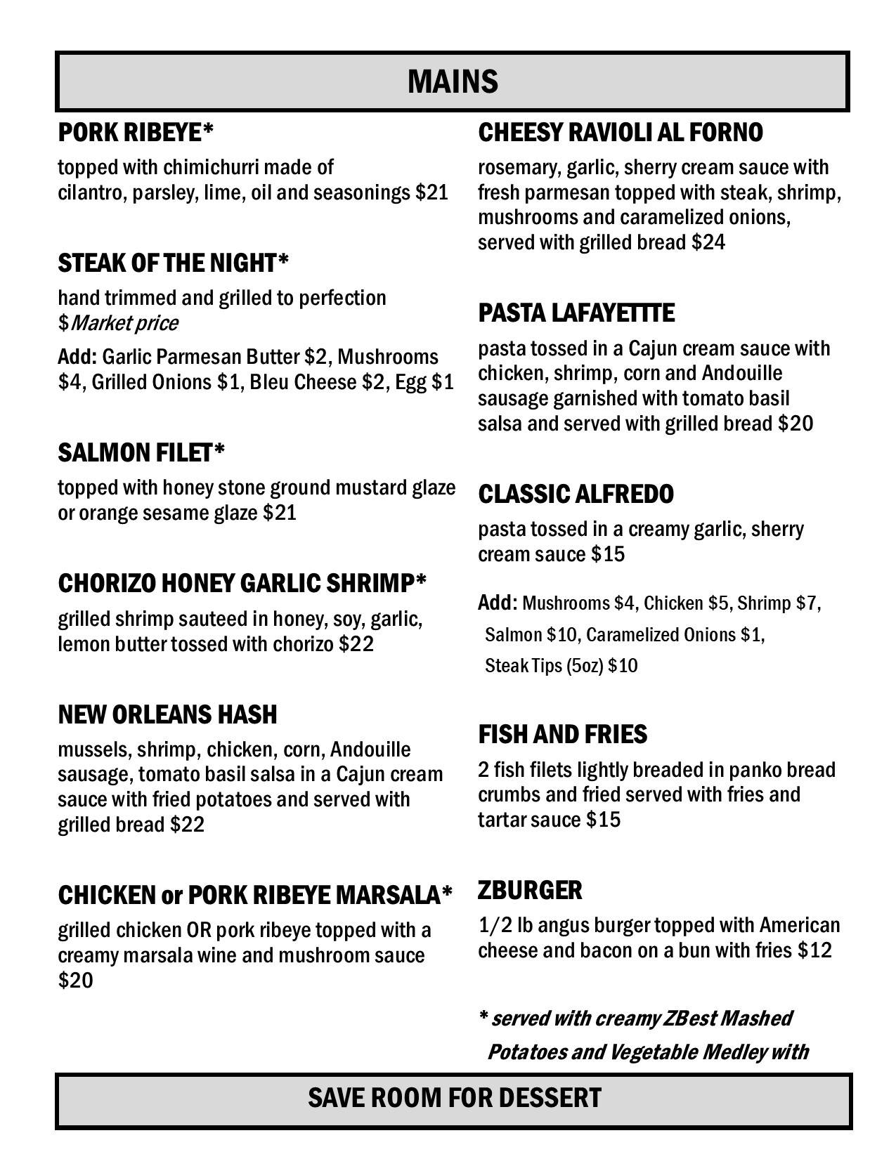 Menu at Cafe 129, Sheffield