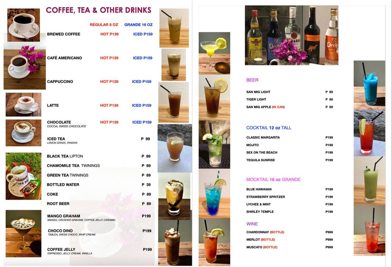 Menu at Art Sector Gallery and Chimney Cafe 360, Binangonan