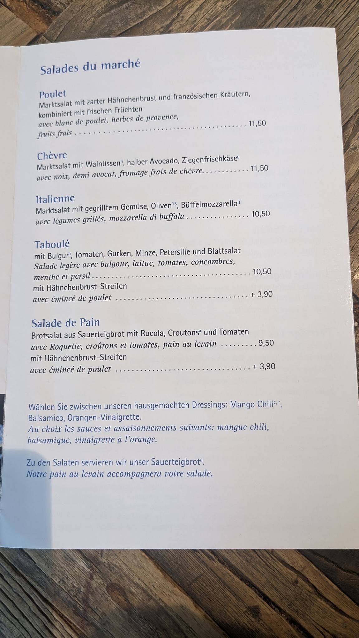 Speisekarte von Les Deux Messieurs München cafe, München