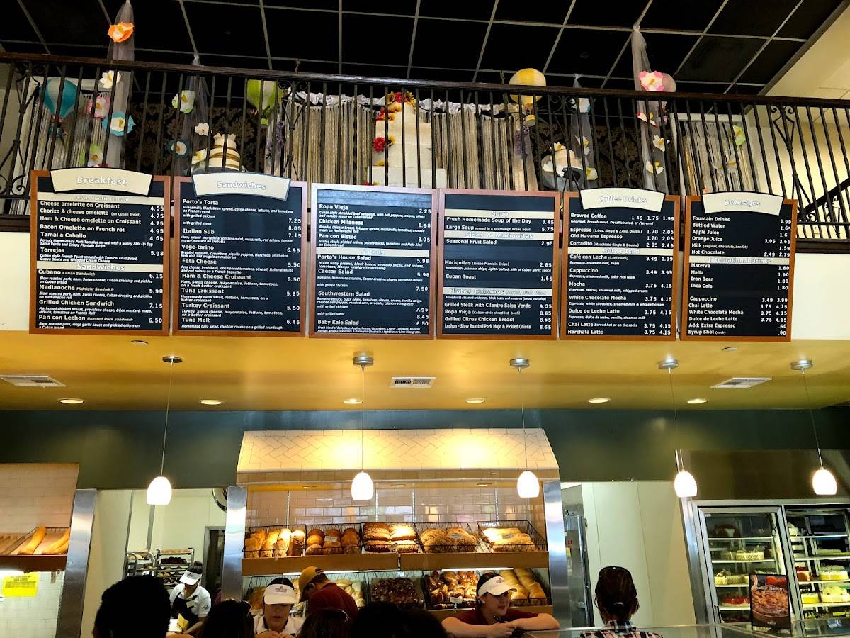 Menu at Porto's Bakery and Cafe, Glendale