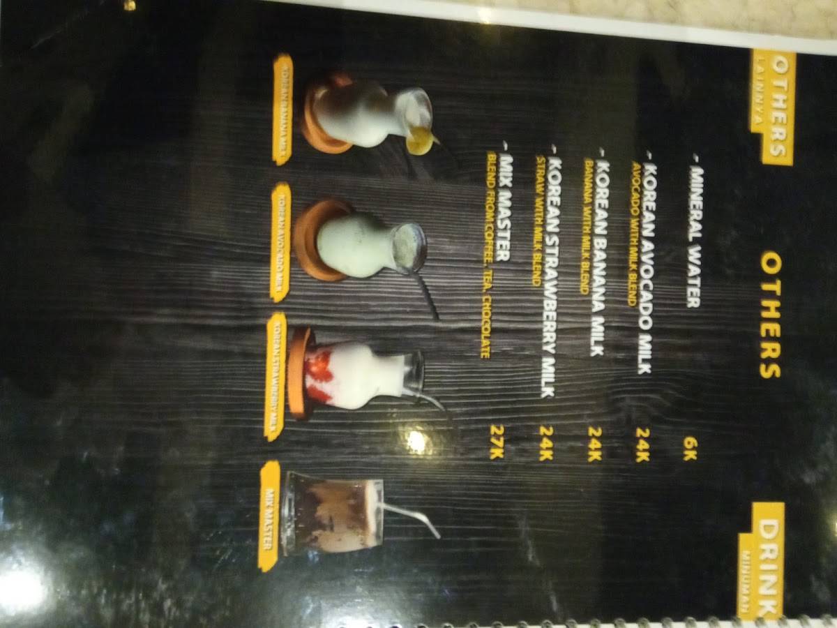 Menu at ZAMA HOUSE cafe, Bogor