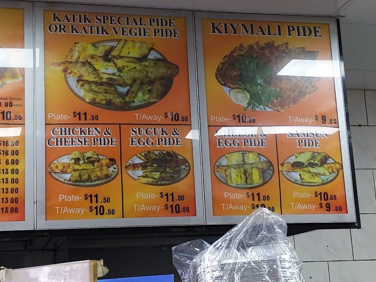 Menu at Katik Turkish Take Away fast food, Campbellfield