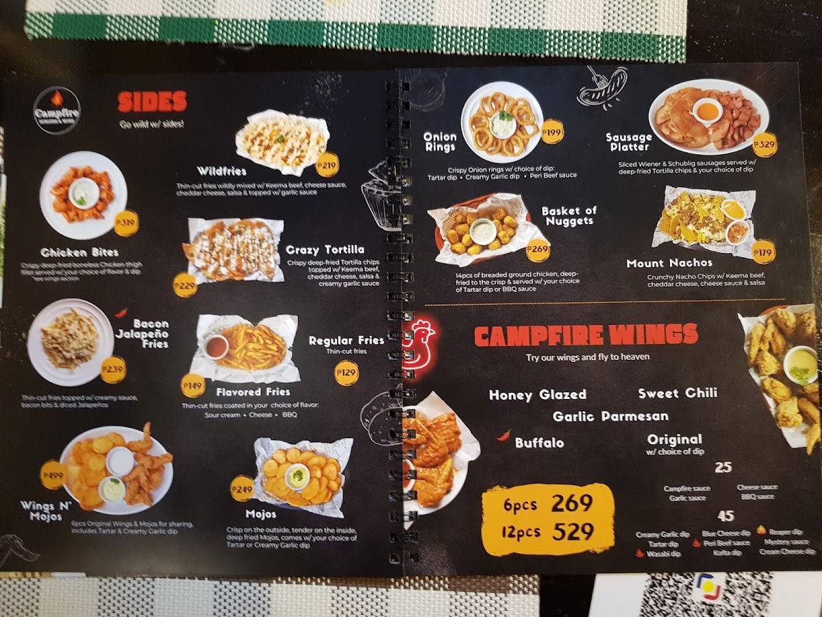 Menu at Campfire Burgers & More - Sct Limbaga restaurant, Quezon City