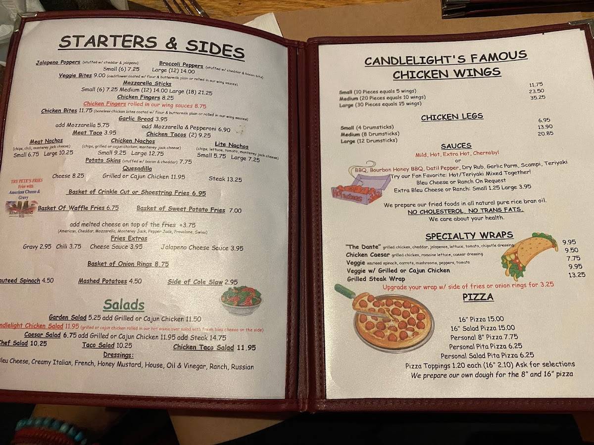 Menu at Candlelight Inn pub & bar, Scarsdale